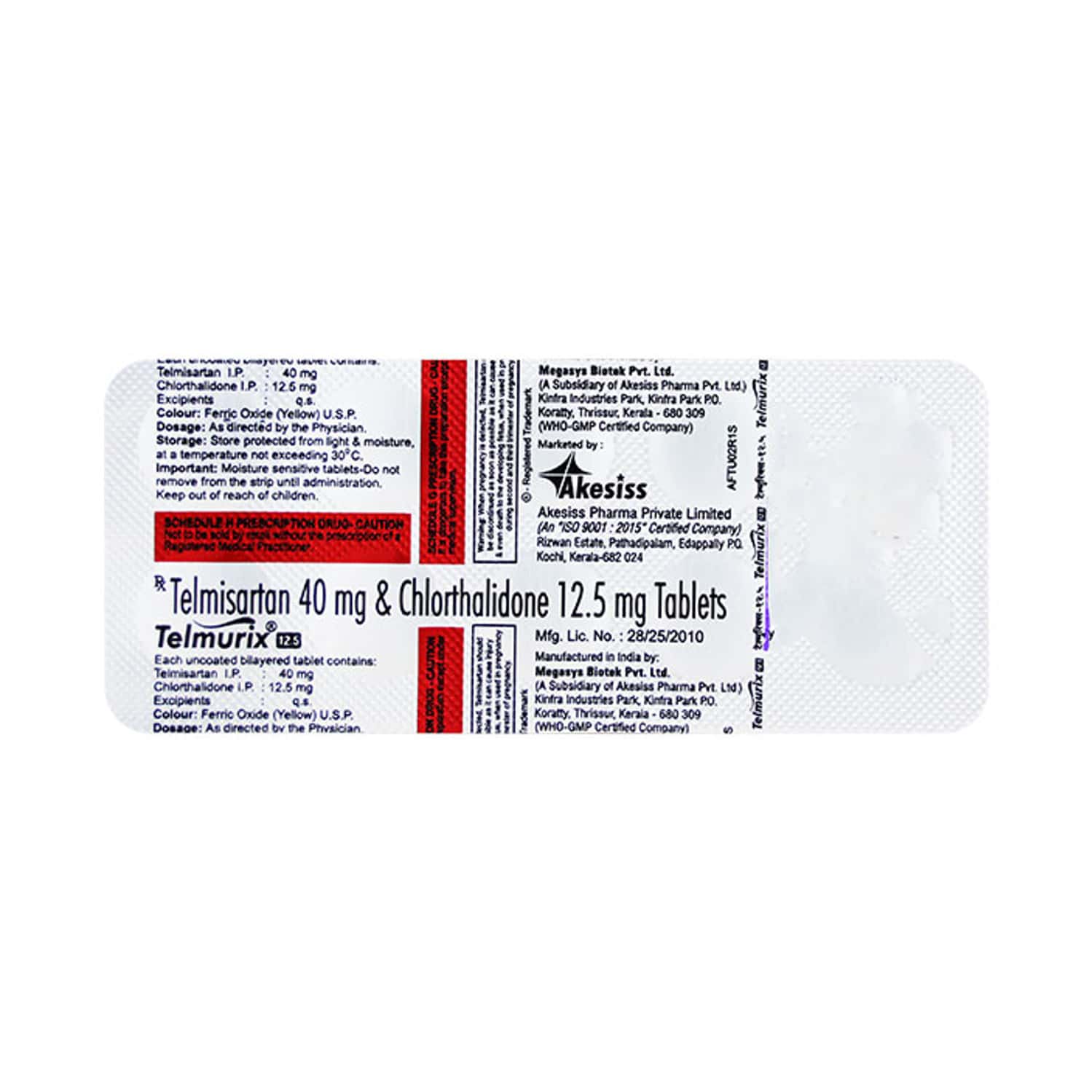 Telmurix 12.5mg Strip Of 10 Tablets: Uses, Side Effects, Price & Dosage ...