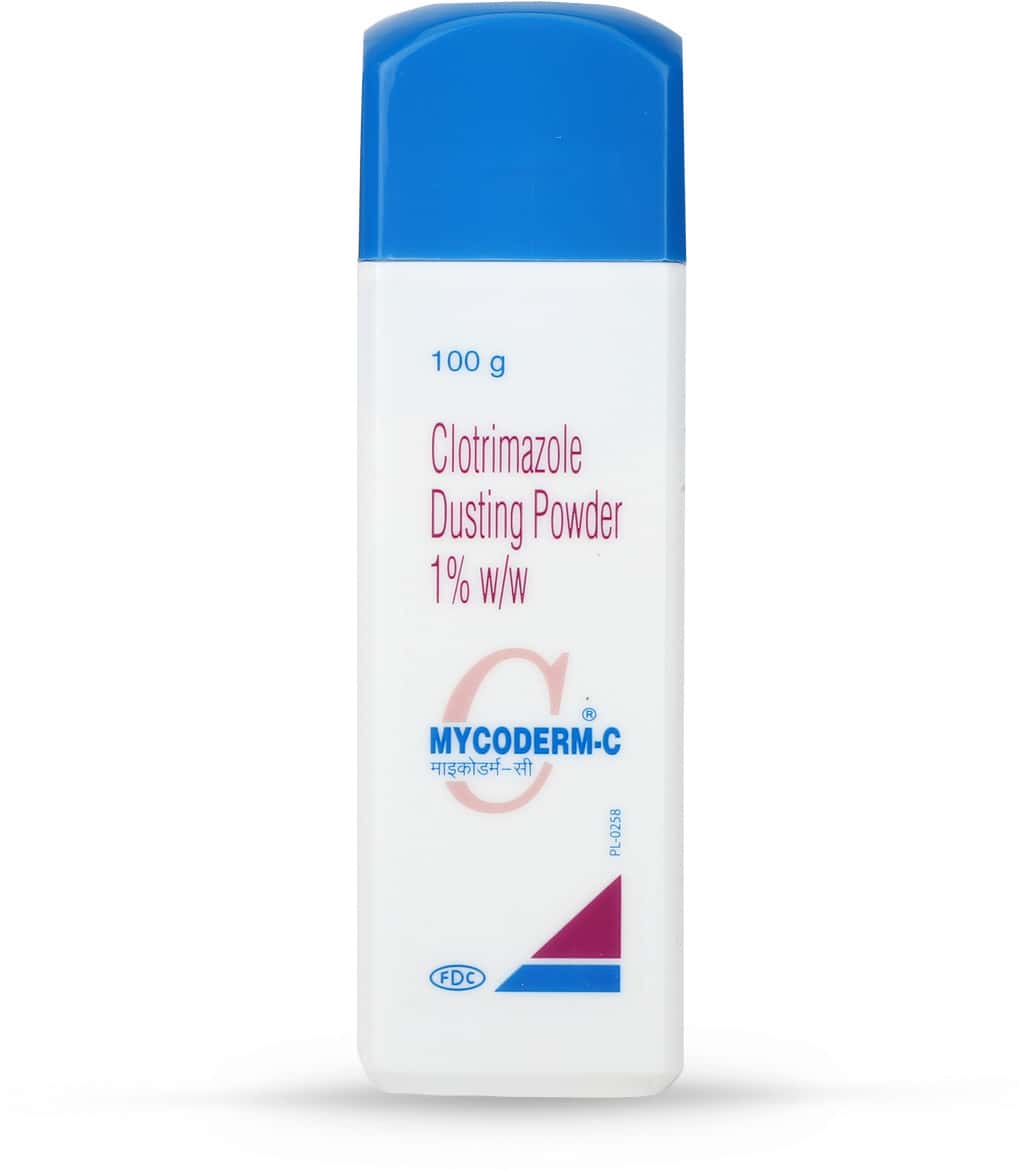 Mycoderm C 1 %W/W Dusting Powder (100): Uses, Side Effects, Price ...
