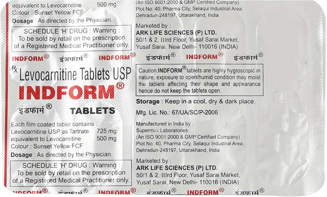 Indform 500 MG Tablet (10): Uses, Side Effects, Price & Dosage | PharmEasy