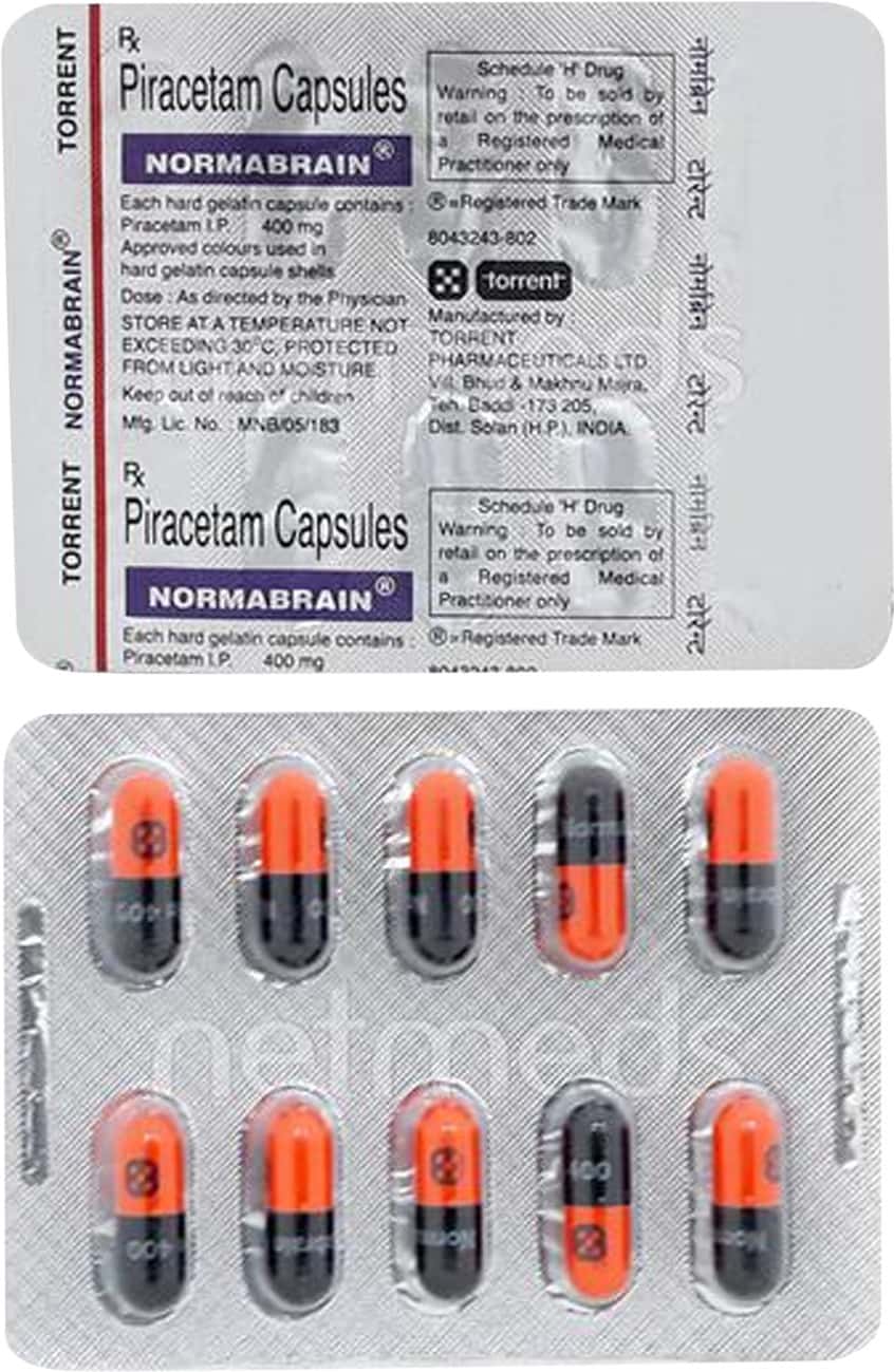 Normabrain 400 MG Capsule (10): Uses, Side Effects, Price & Dosage ...
