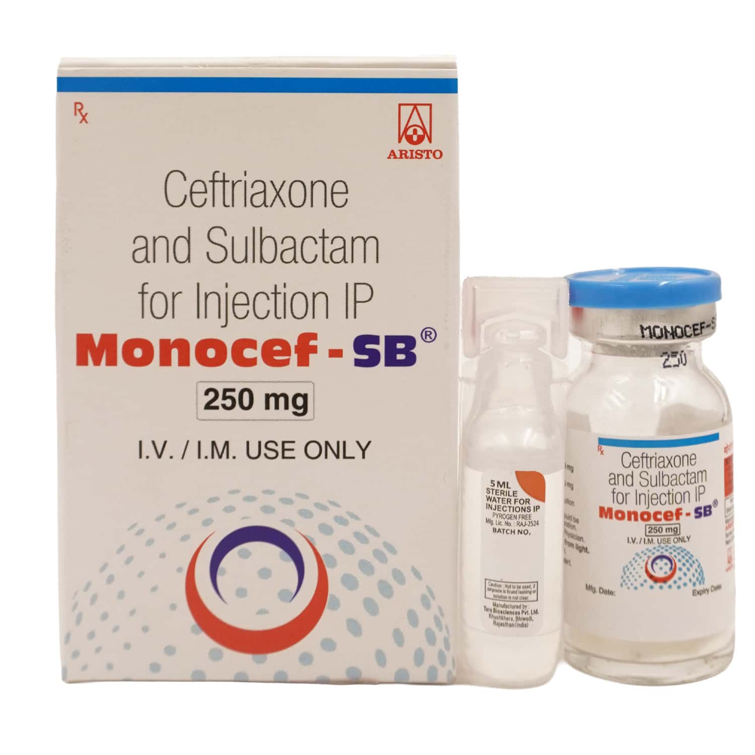 Monocef Sb 250mg Dry Vial Of 1 Powder For Injection: Uses, Side Effects ...