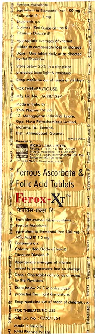 Ferox Xt Strip Of 10 Tablets: Uses, Side Effects, Price & Dosage ...