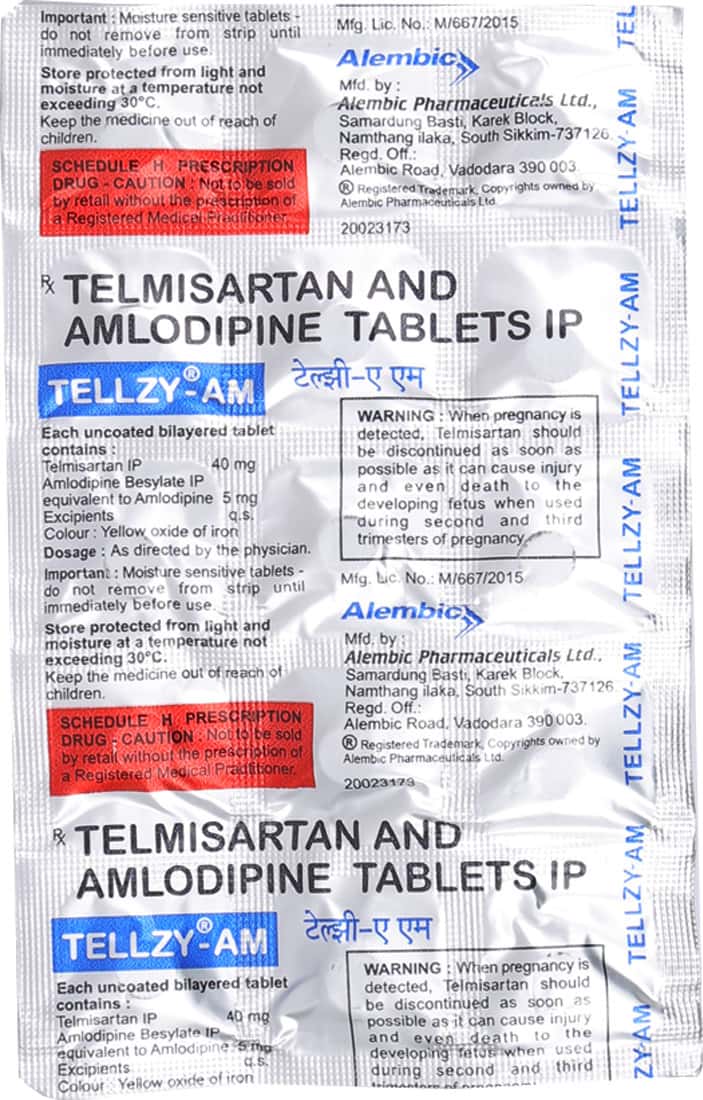 Tellzy-AM Tablet: Uses, Side Effects, Price, Dosage & More Info - PharmEasy
