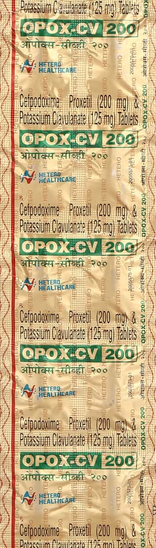 Opox Cv 200mg Strip Of 10 Tablets: Uses, Side Effects, Price & Dosage ...