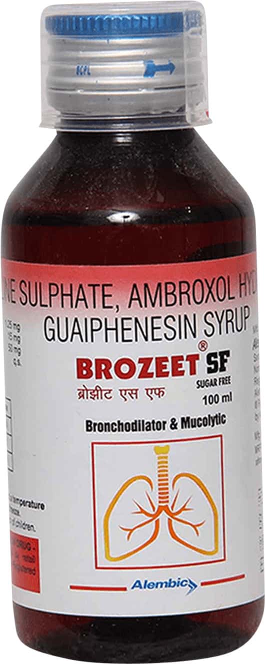 Brozeet Sf Bottle Of 100ml Syrup: Uses, Side Effects, Price & Dosage ...