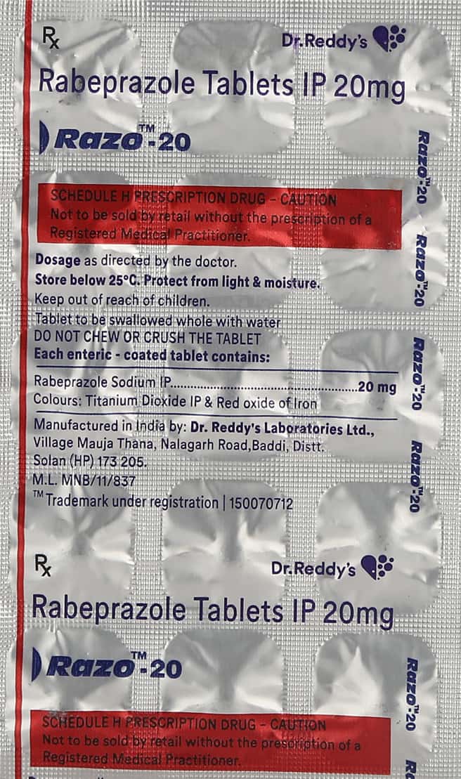 Razo 20 Tablet: Uses, Side Effects, Price, Dosage & More Info - PharmEasy