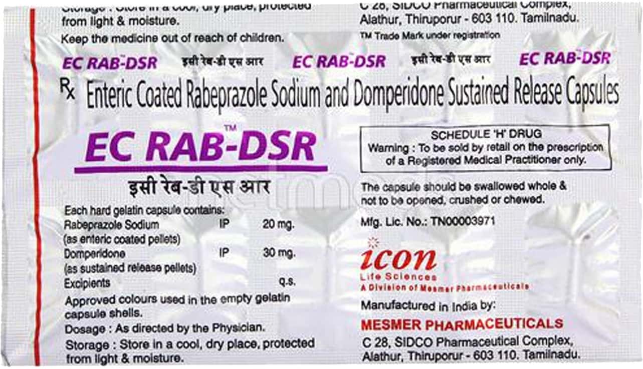 Ec Rab Dsr Strip Of 10 Capsules: Uses, Side Effects, Price & Dosage ...