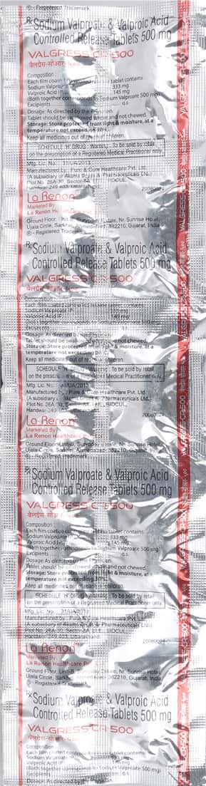 Valgress Cr 500mg Strip Of 10 Tablets: Uses, Side Effects, Price ...