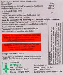 Gluconorm Pg 2mg Strip Of 15 Tablets: Uses, Side Effects, Price ...