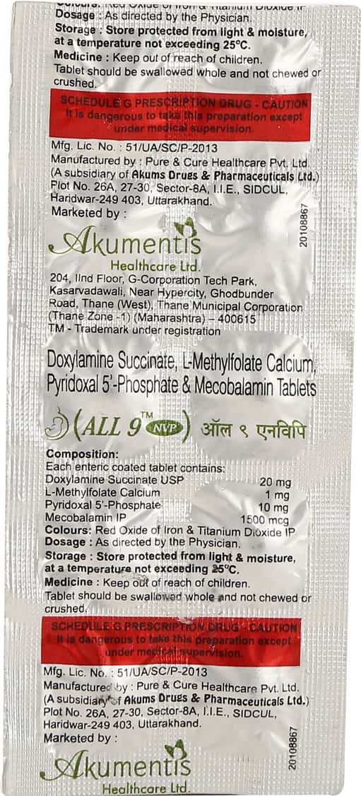Buy All 9 Nvp Strip Of 10 Tablets Online & Save Up to 24% at PharmEasy