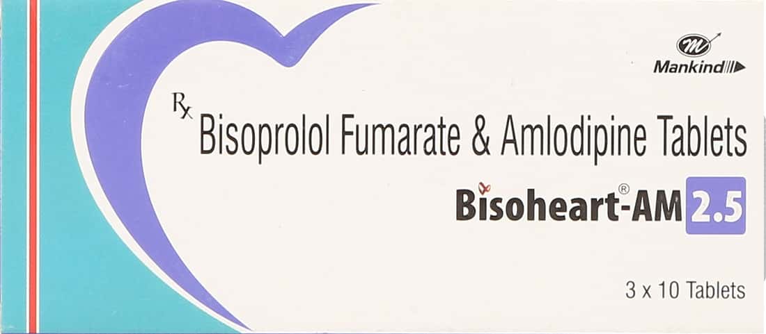 Bisoheart Am 2.5mg Strip Of 10 Tablets: Uses, Side Effects, Price ...