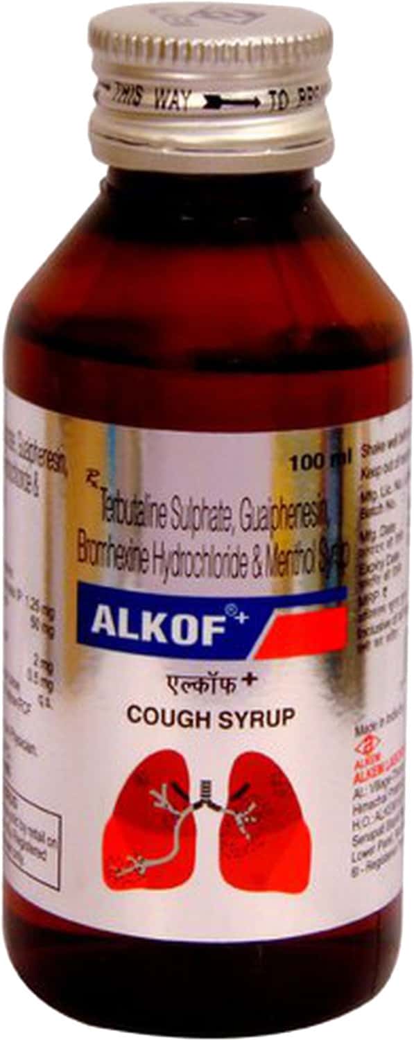 Alkof Plus Bottle Of 100ml Cough Syrup: Uses, Side Effects, Price ...
