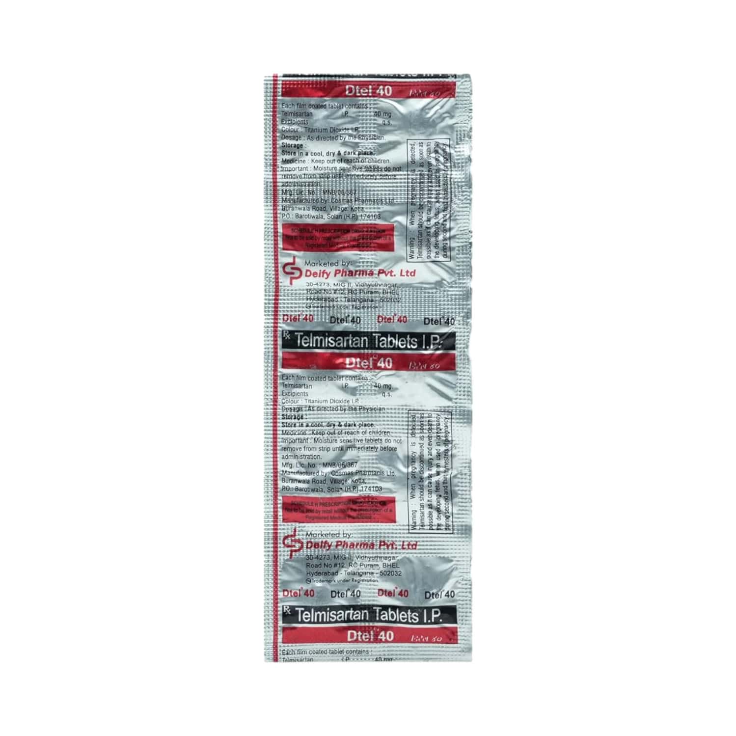 Dtel 40 MG Tablet (10): Uses, Side Effects, Price & Dosage | PharmEasy