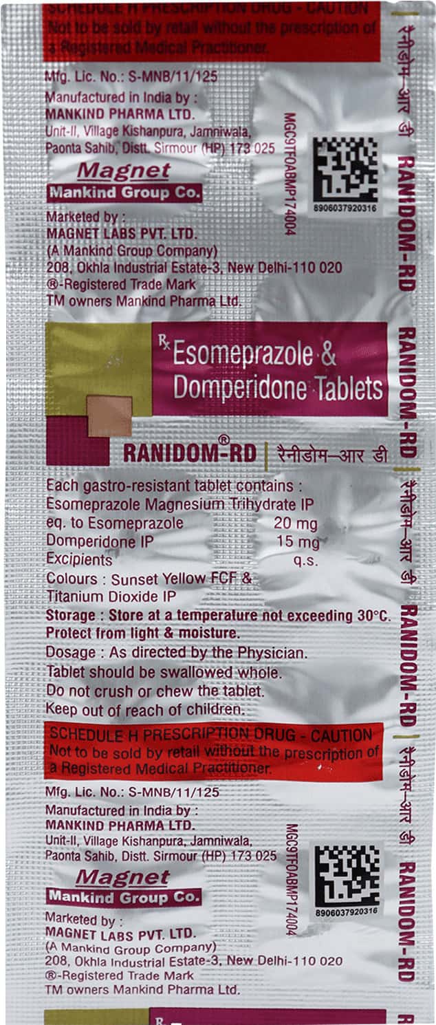 Ranidom-RD Tablet: Uses, Side Effects, Price, Dosage & More Info ...