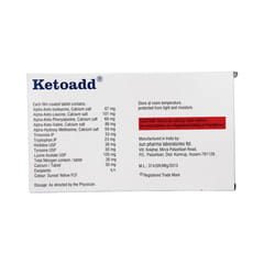 Ketoadd Tablet: Uses, Side Effects, Price, Dosage & More Info - PharmEasy