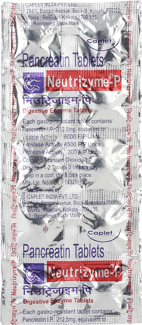 Neutrizyme P 212.5 MG Tablet (10): Uses, Side Effects, Price & Dosage ...