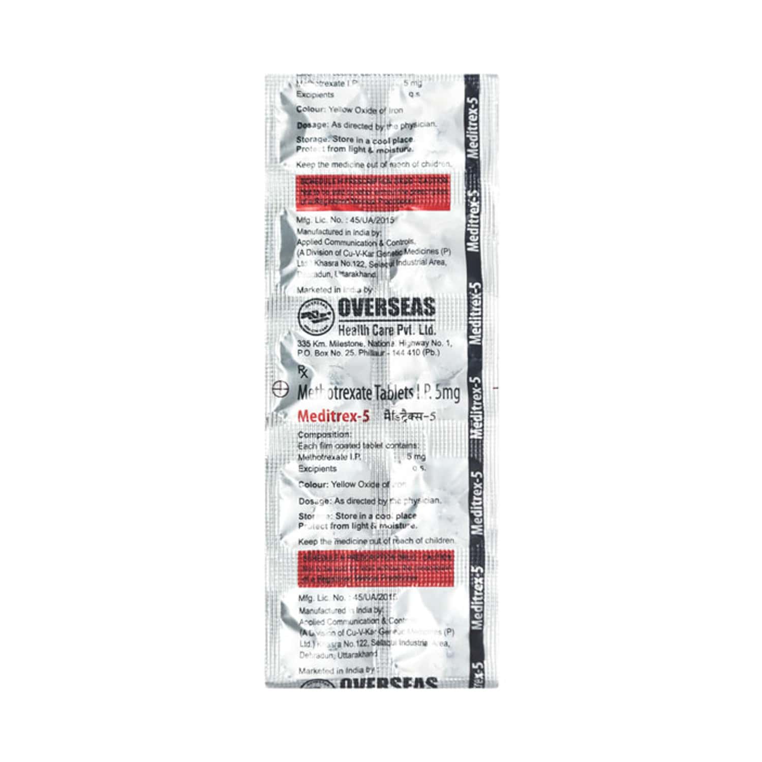 Meditrex 5 MG Tablet (10): Uses, Side Effects, Price & Dosage | PharmEasy