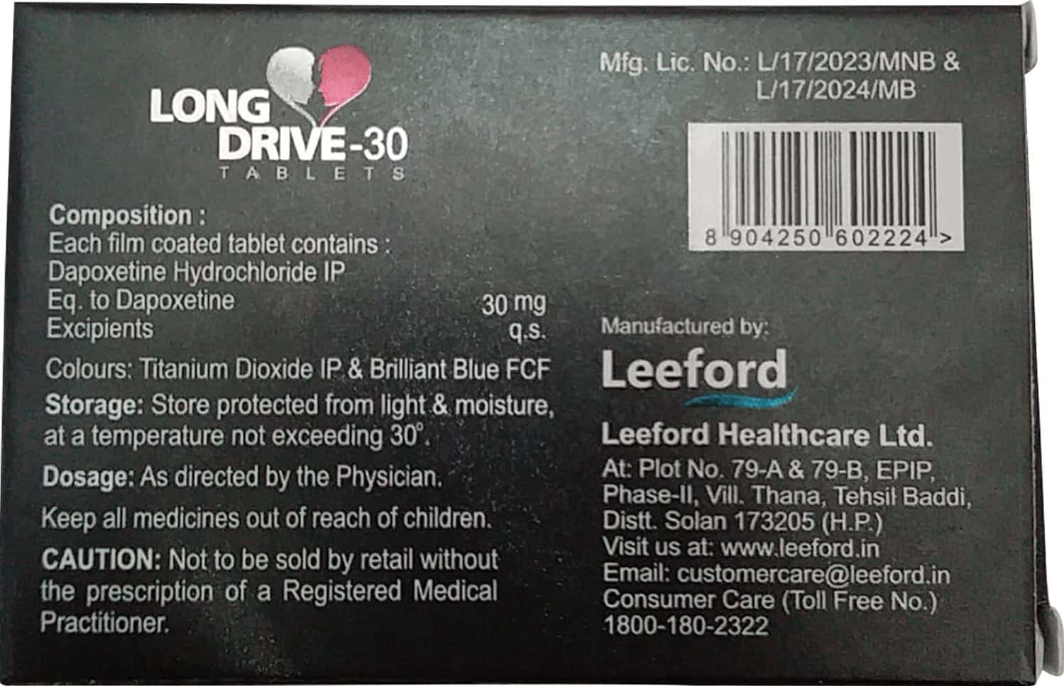 Long Drive 30 Tablet: Uses, Side Effects, Price, Dosage & More Info ...