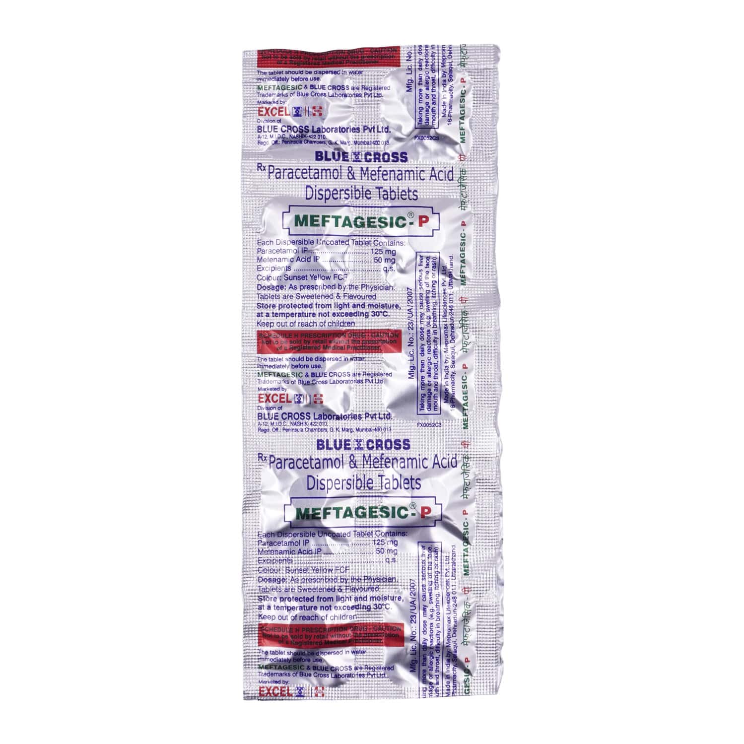 Meftagesic P Strip Of 10 Dispersible Tablets: Uses, Side Effects, Price ...