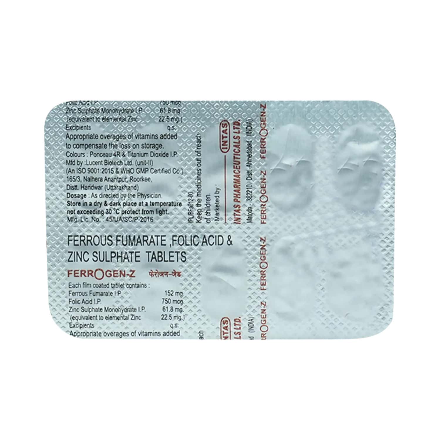 Buy Ferrogen Z Strip Of 10 Tablets Online & Save Up to 24% at PharmEasy