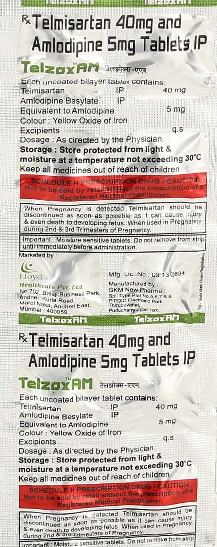 Telzox Am Strip Of 10 Tablets: Uses, Side Effects, Price & Dosage ...