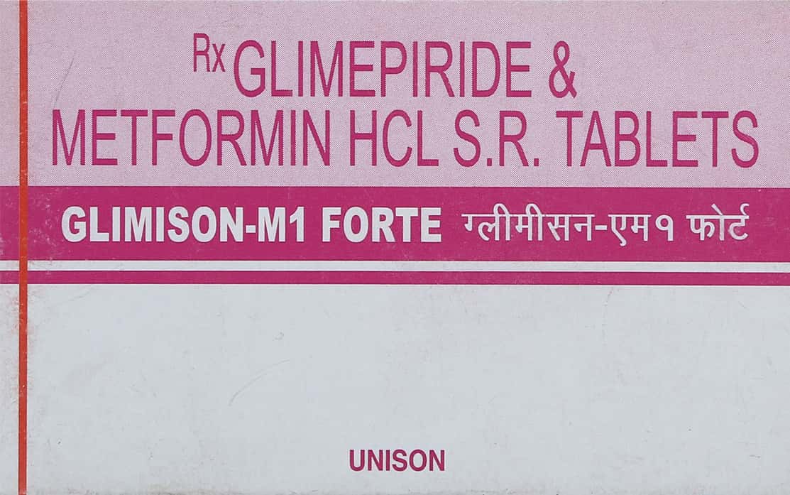 Glimison M 1mg Forte Strip Of 10 Tablets: Uses, Side Effects, Price ...