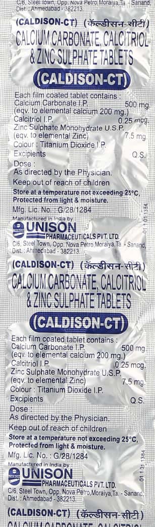 Caldison Ct Strip Of 10 Tablets: Uses, Side Effects, Price & Dosage ...