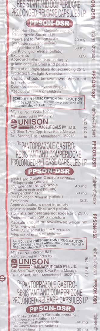 Ppson Dsr Strip Of 10 Capsules: Uses, Side Effects, Price & Dosage ...