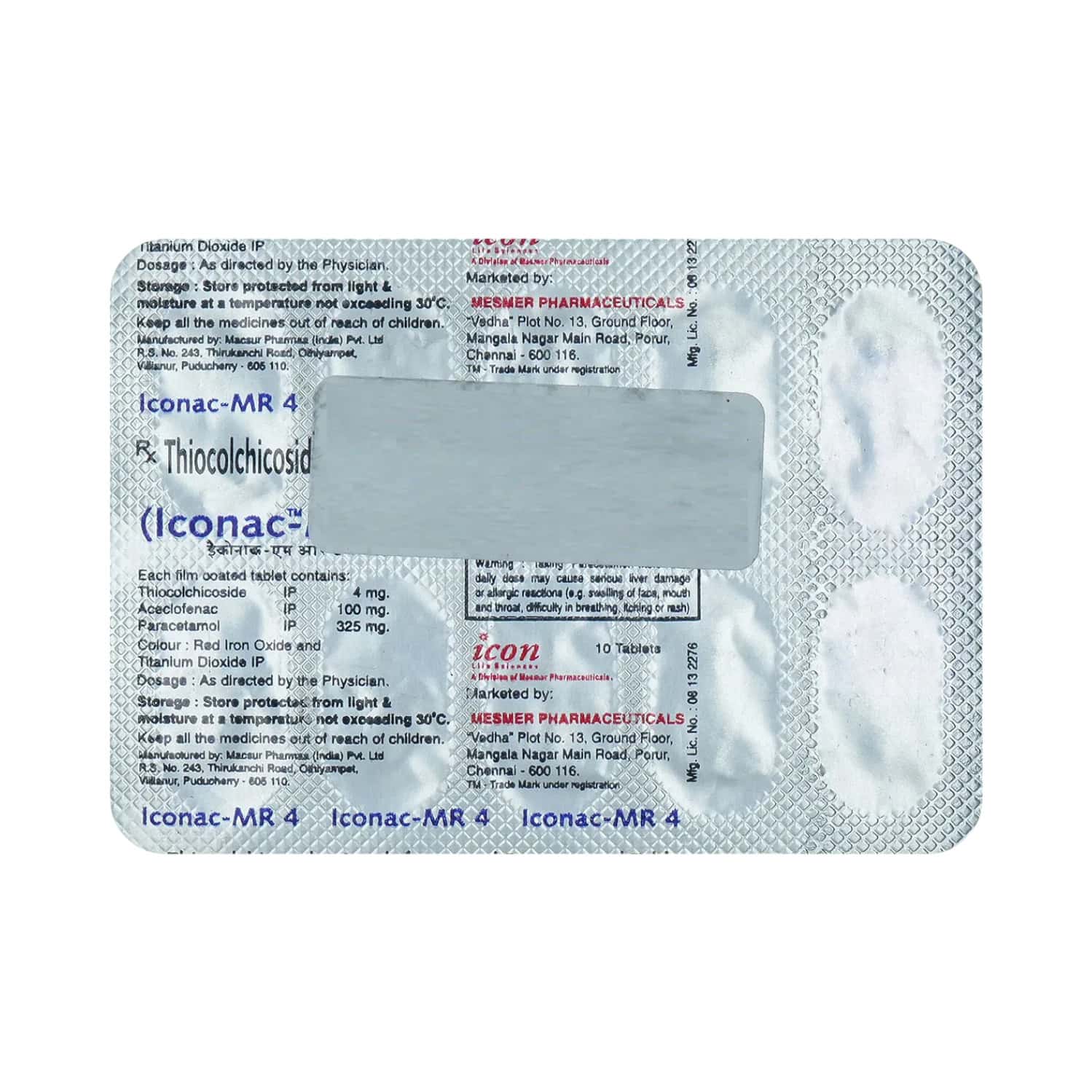 Iconac Mr 4mg Strip Of 10 Tablets: Uses, Side Effects, Price & Dosage ...