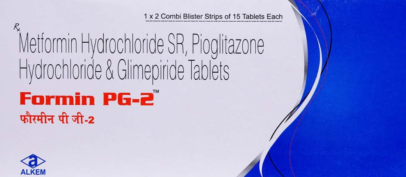 Formin Pg 2mg Strip Of 15 Tablets: Uses, Side Effects, Price & Dosage ...