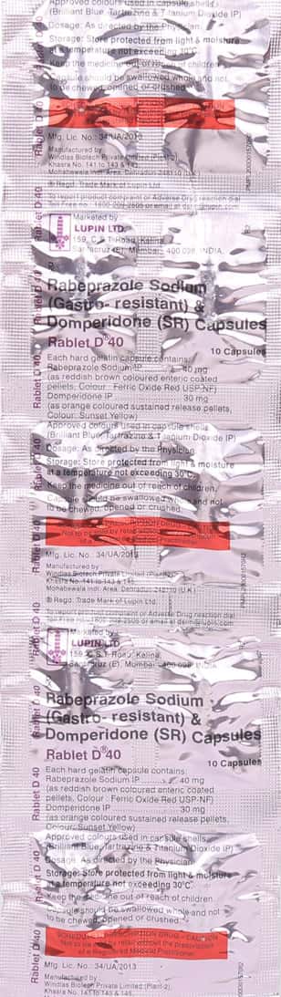 Rablet D 40 Capsule: Uses, Side Effects, Price, Dosage & More Info ...