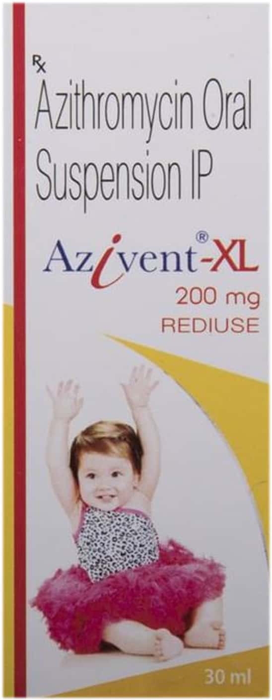 Azivent Xl 200 MG/5ML Suspension (30): Uses, Side Effects, Price ...