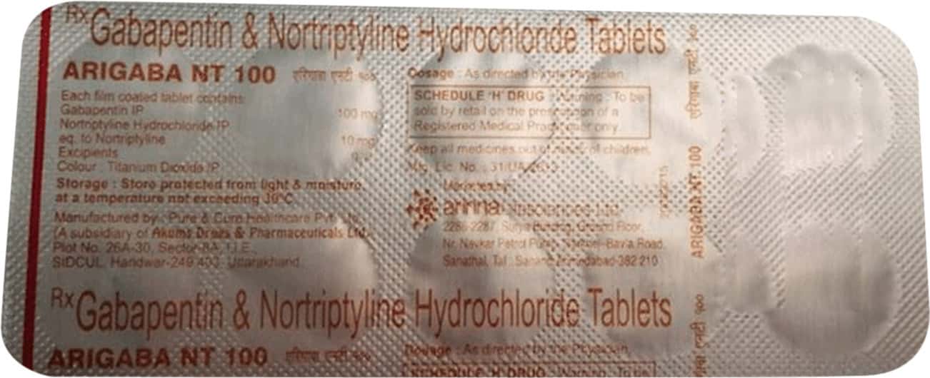 Arigaba Nt 100mg Strip Of 10 Tablets: Uses, Side Effects, Price ...