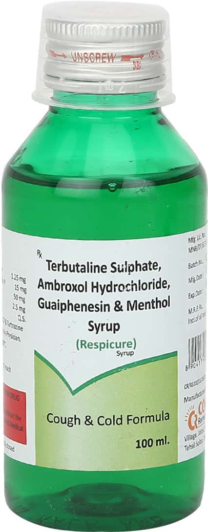 Respicure Bottle Of 100ml Syrup: Uses, Side Effects, Price & Dosage ...