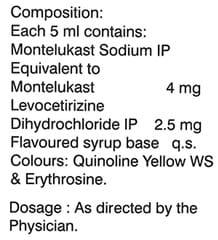 Montina-L Syrup: Uses, Side Effects, Price, Dosage & More Info - PharmEasy