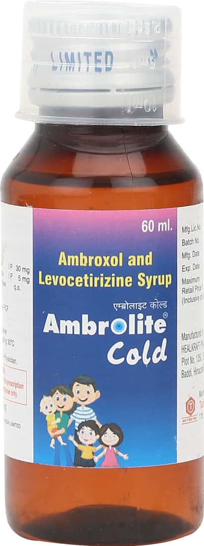 Ambrolite Cold Bottle Of 60ml Syrup: Uses, Side Effects, Price & Dosage ...