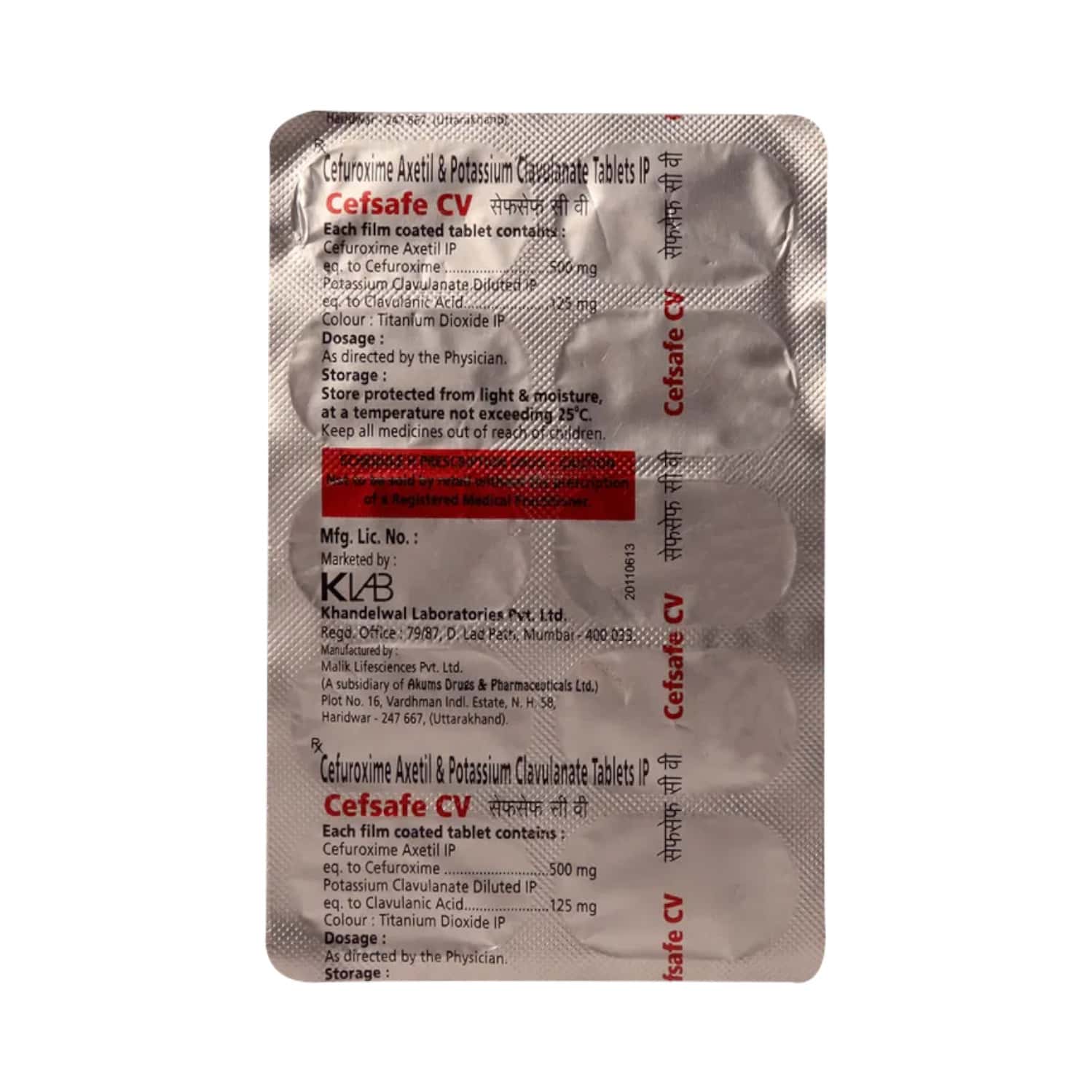Cefsafe Cv Strip Of 10 Tablets: Uses, Side Effects, Price & Dosage ...