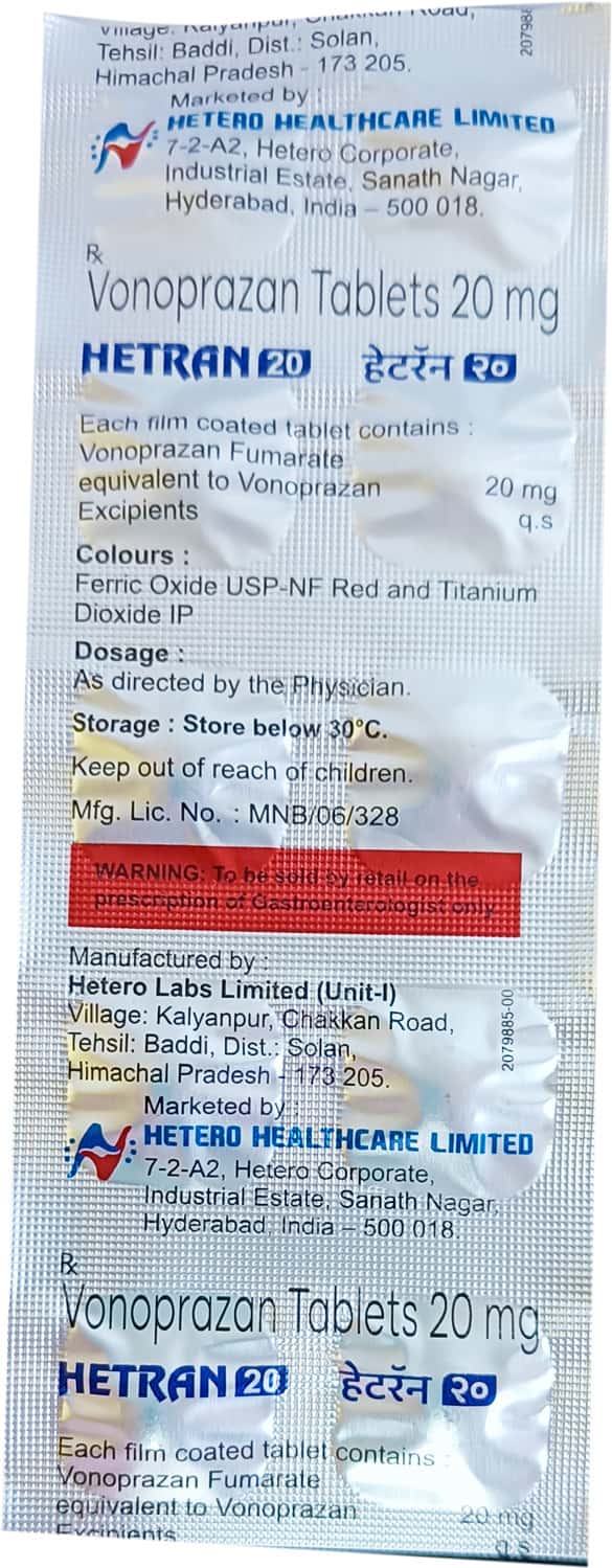 Hetran 20 MG Tablet (10): Uses, Side Effects, Price & Dosage | PharmEasy