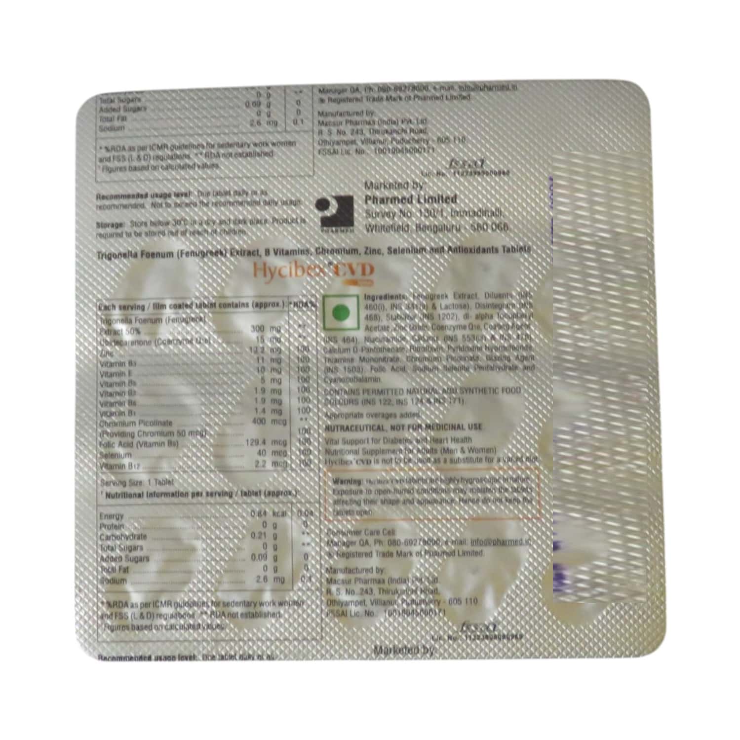 Hycibex Cvd Strip Of 15 Tablets: Uses, Side Effects, Price & Dosage ...