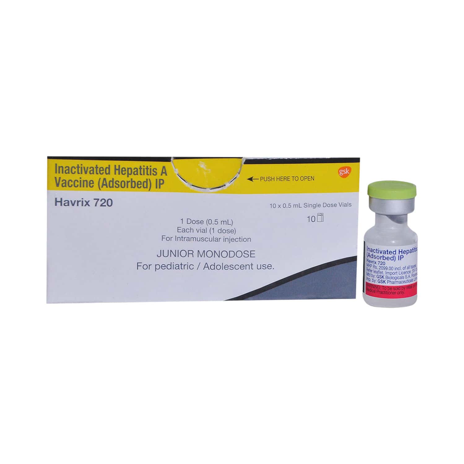 Havrix 720 Junior Monodose Vaccine: Uses, Side Effects, Price, Dosage ...