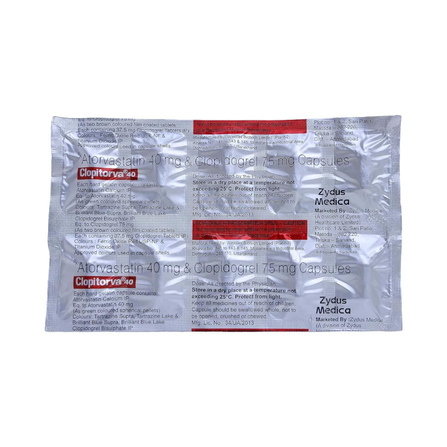 Clopitorva 40mg Strip Of 10 Capsules: Uses, Side Effects, Price ...