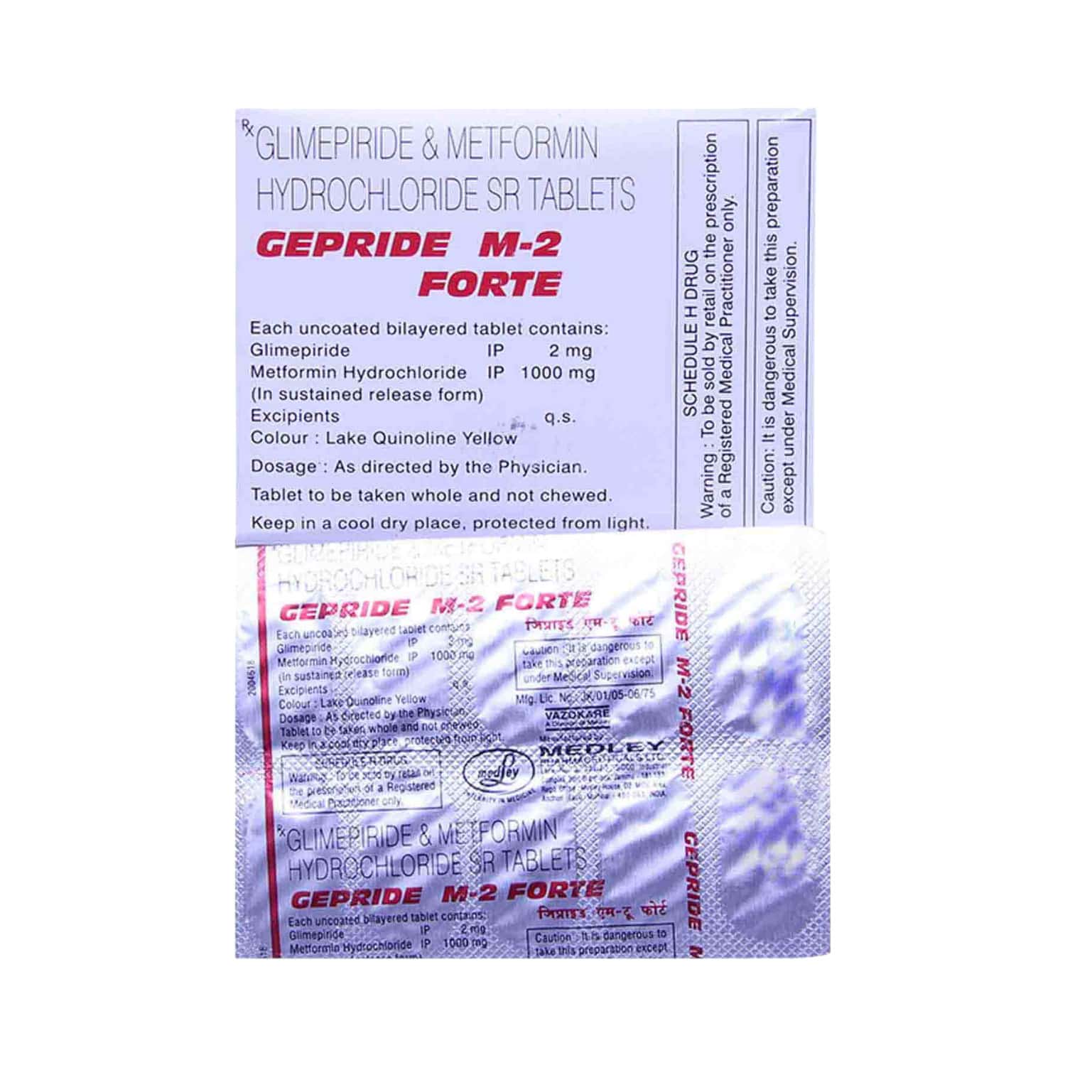 Gepride Ms Forte 2mg Strip Of 10 Tablets: Uses, Side Effects, Price ...