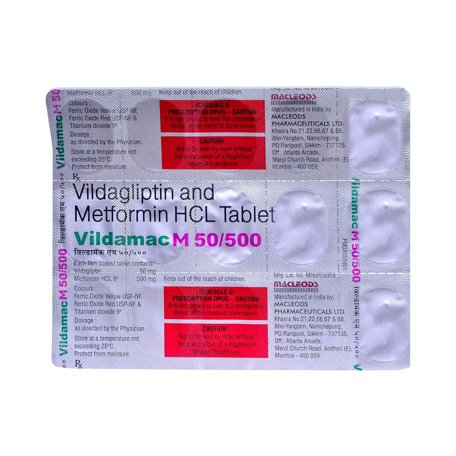 Vildamon M Strip Of 15 Tablets: Uses, Side Effects, Price & Dosage ...