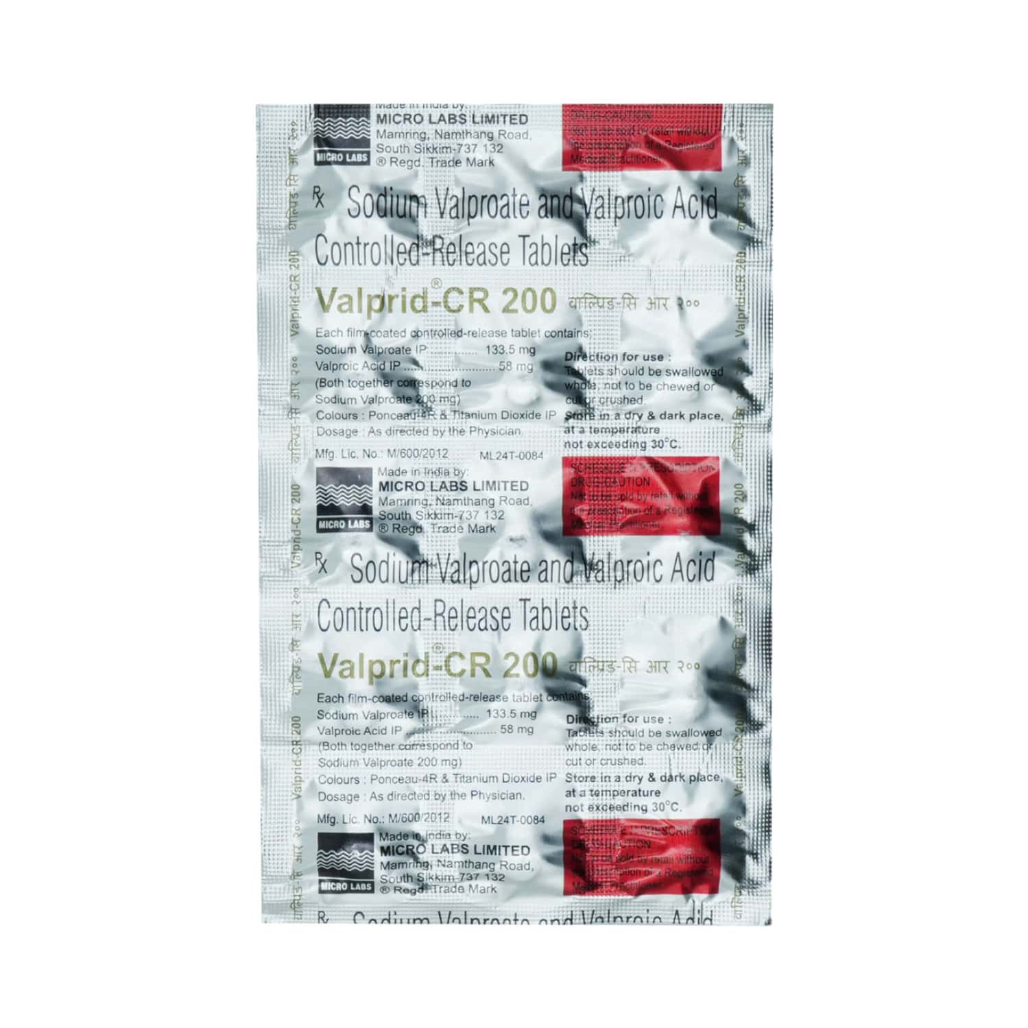 Valprid Cr 200mg Strip Of 15 Tablets: Uses, Side Effects, Price ...