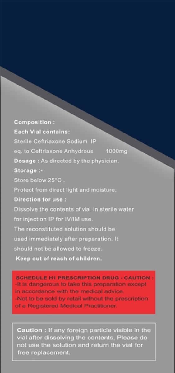 Cefopod 1000 MG Powder For Injection (1): Uses, Side Effects, Price ...