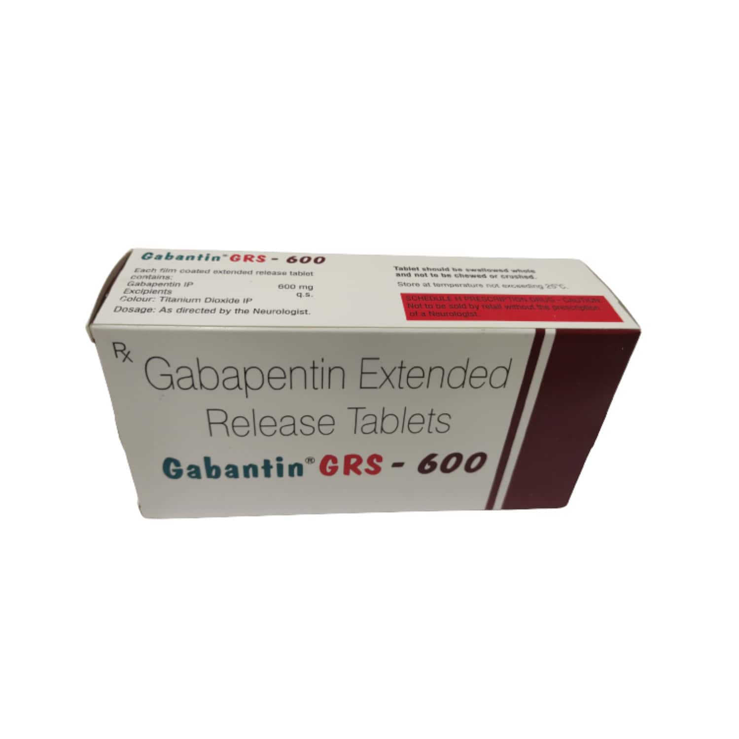 Gabantin Grs 600 MG Tablet (10): Uses, Side Effects, Price & Dosage ...