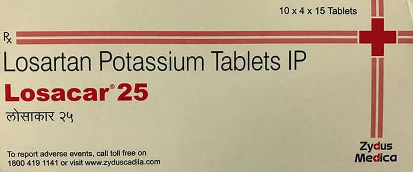 Losacar 25 MG Tablet (15): Uses, Side Effects, Price & Dosage | PharmEasy