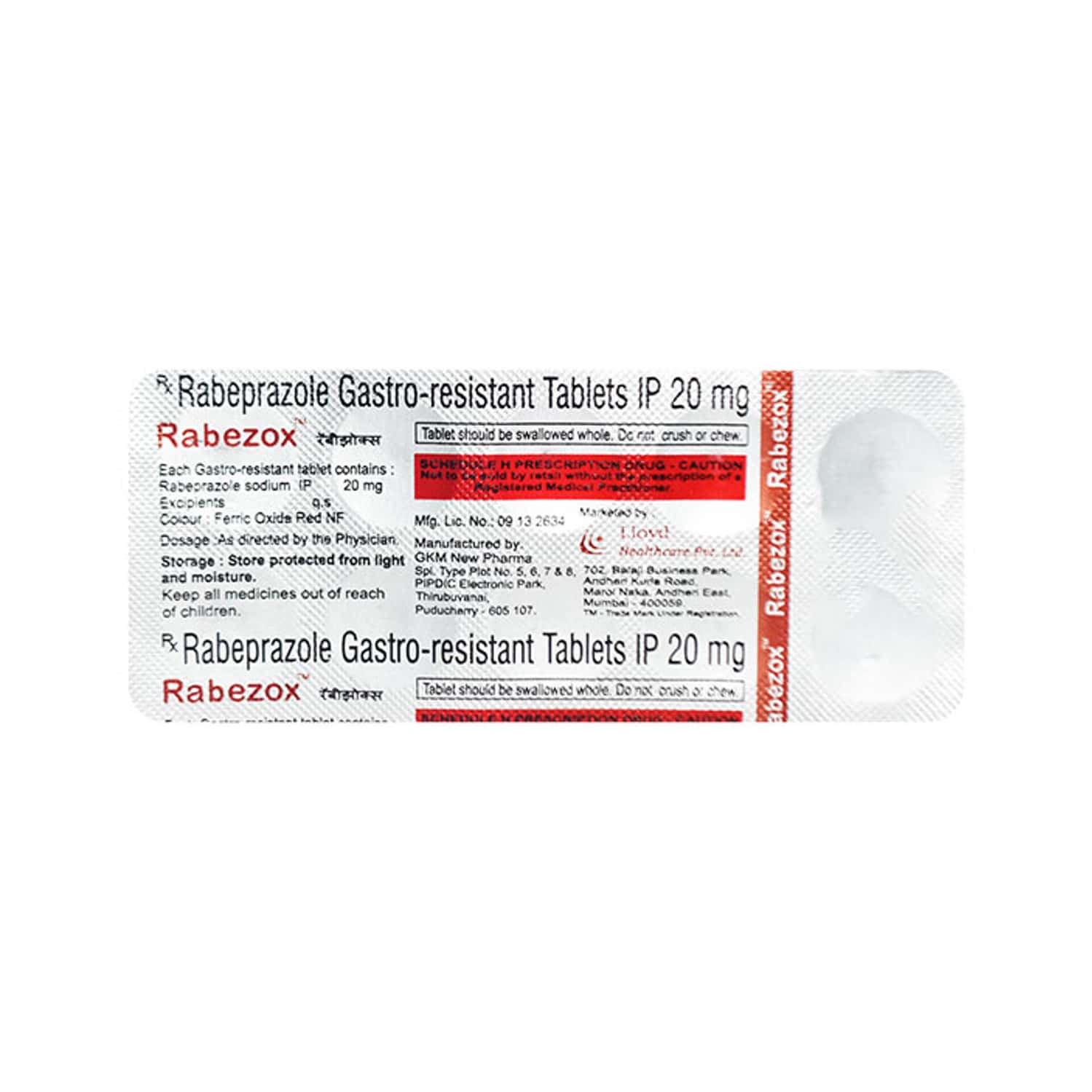 Rabezox 20 MG Tablet (15): Uses, Side Effects, Price & Dosage | PharmEasy