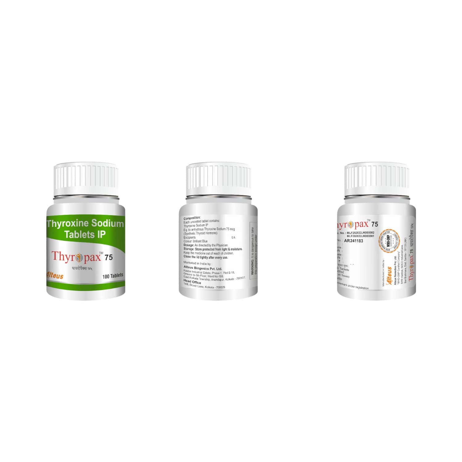 Thyropax 75 MCG Tablet (100): Uses, Side Effects, Price & Dosage ...