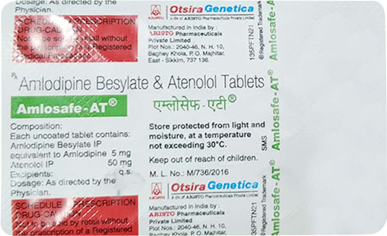 Amlosafe-AT Tablet: Uses, Side Effects, Price, Dosage & More Info ...